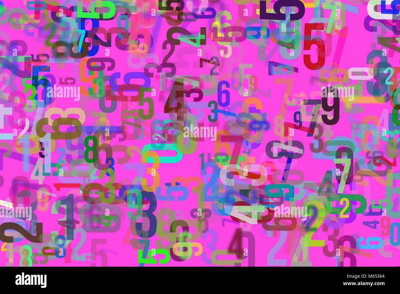 Colorful & blur number from 0 to 9, word cloud for education or ...