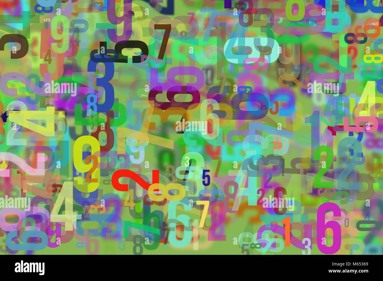 Colorful & blur number from 0 to 9, word cloud for education or ...