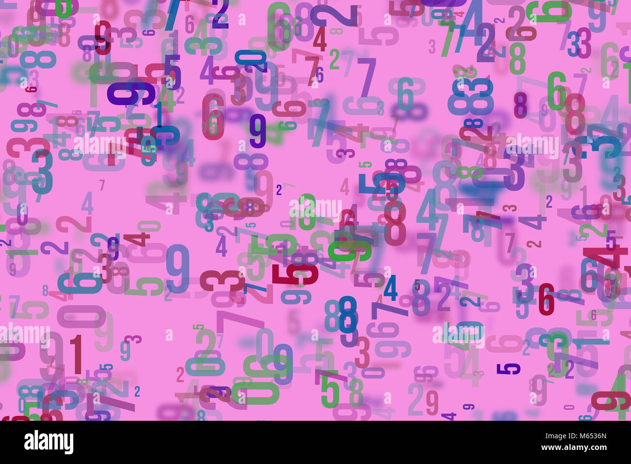 Colorful & blur number from 0 to 9, word cloud for education or ...