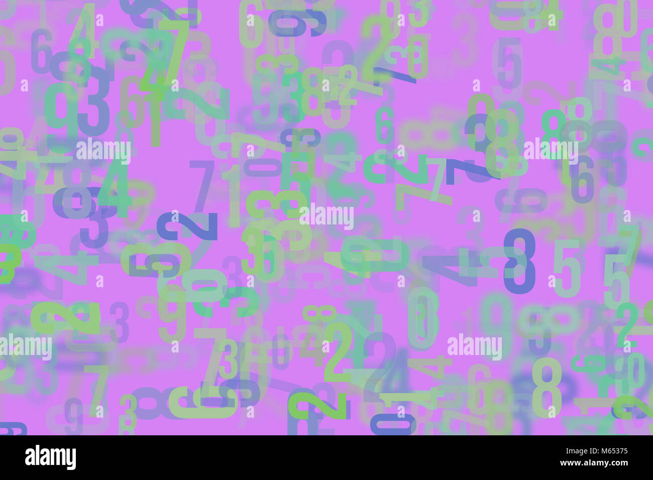 Colorful & blur number from 0 to 9, word cloud for education or ...