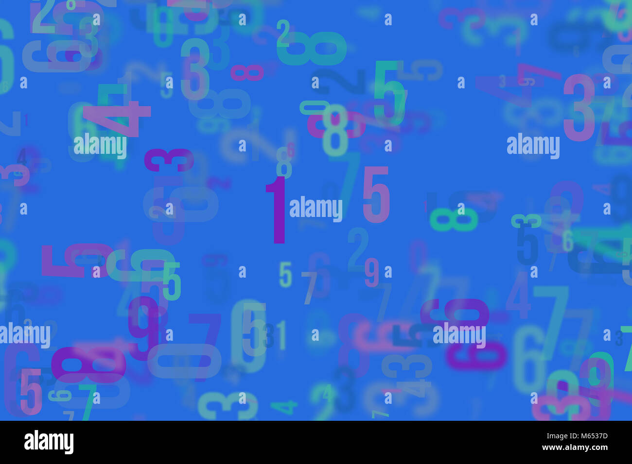 Colorful & blur number from 0 to 9, word cloud for education or ...