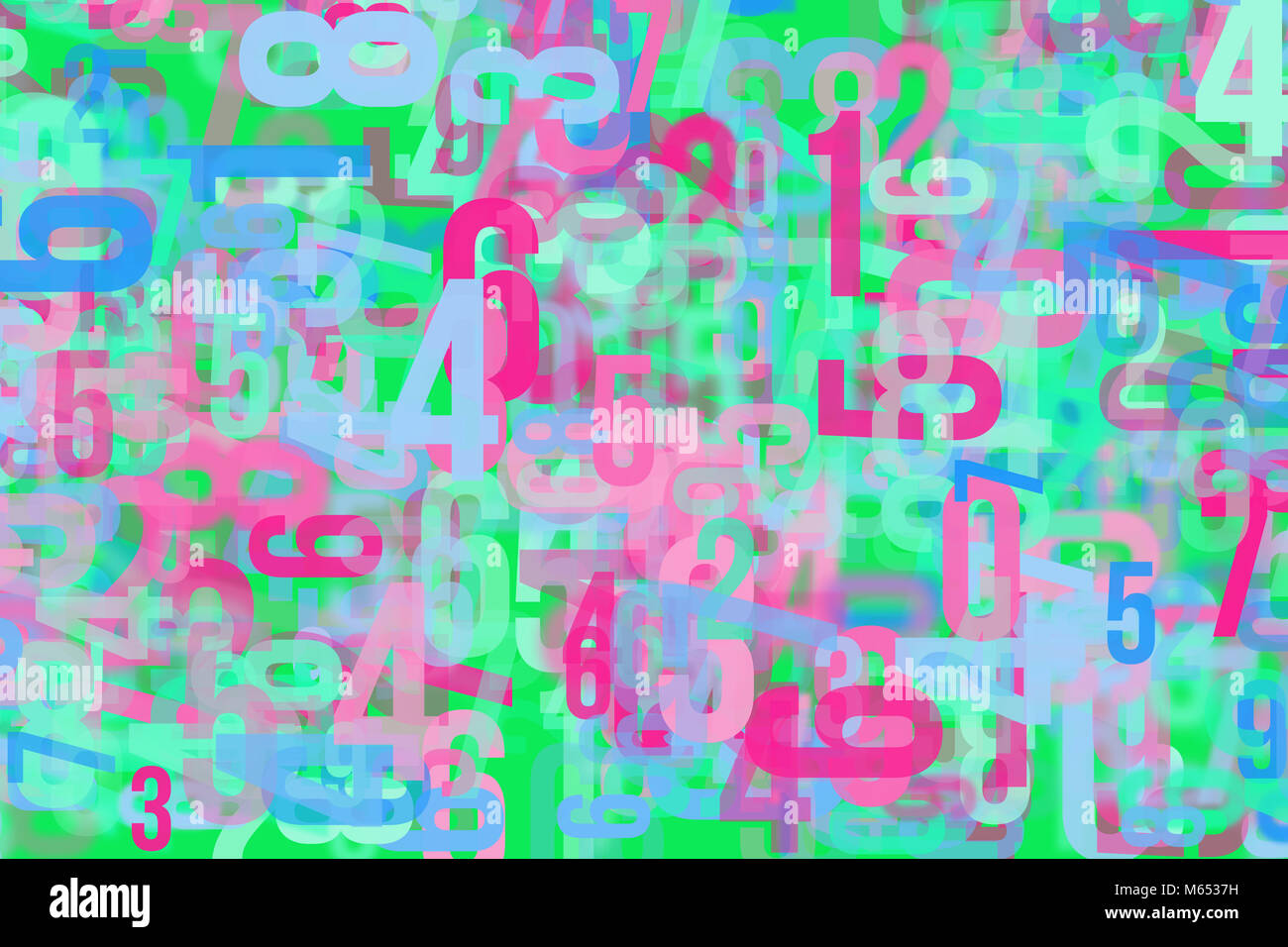 Colorful & blur number from 0 to 9, word cloud for education or ...