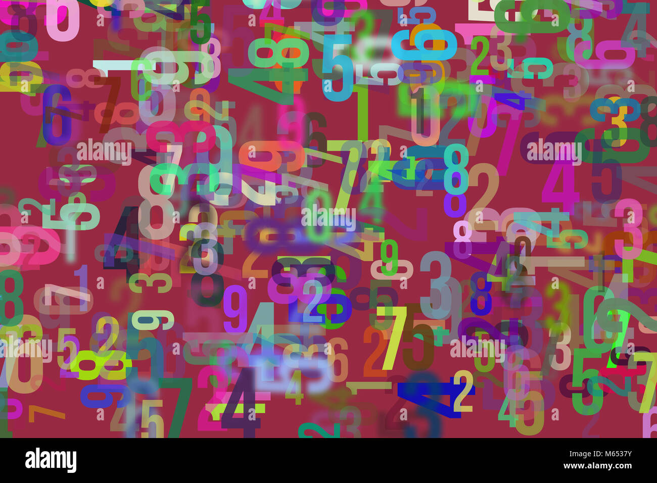 Colorful & blur number from 0 to 9, word cloud for education or ...