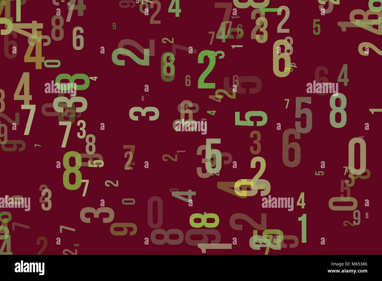 Colorful & blur number from 0 to 9, word cloud for education or ...