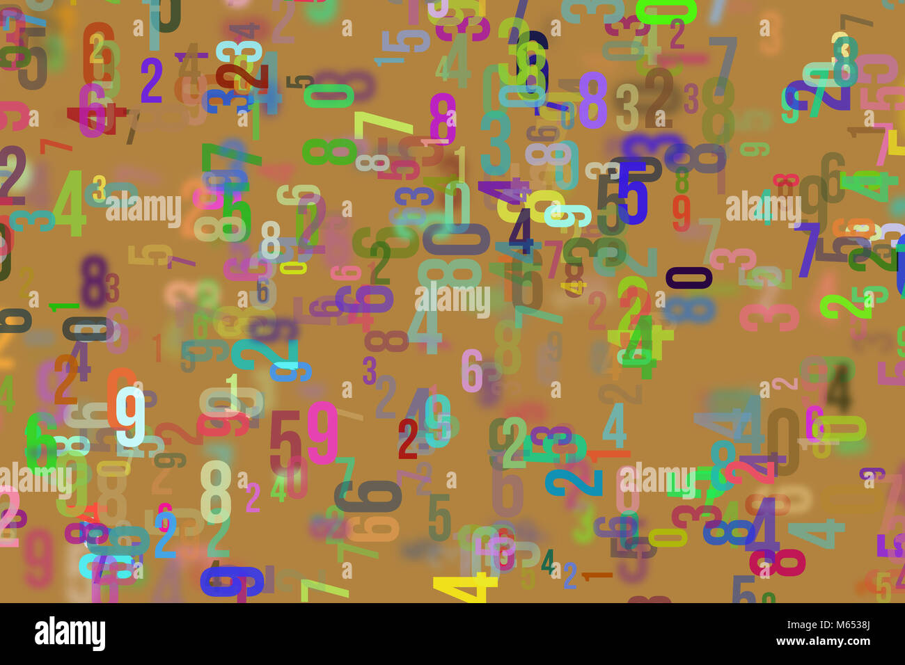 Colorful & blur number from 0 to 9, word cloud for education or ...