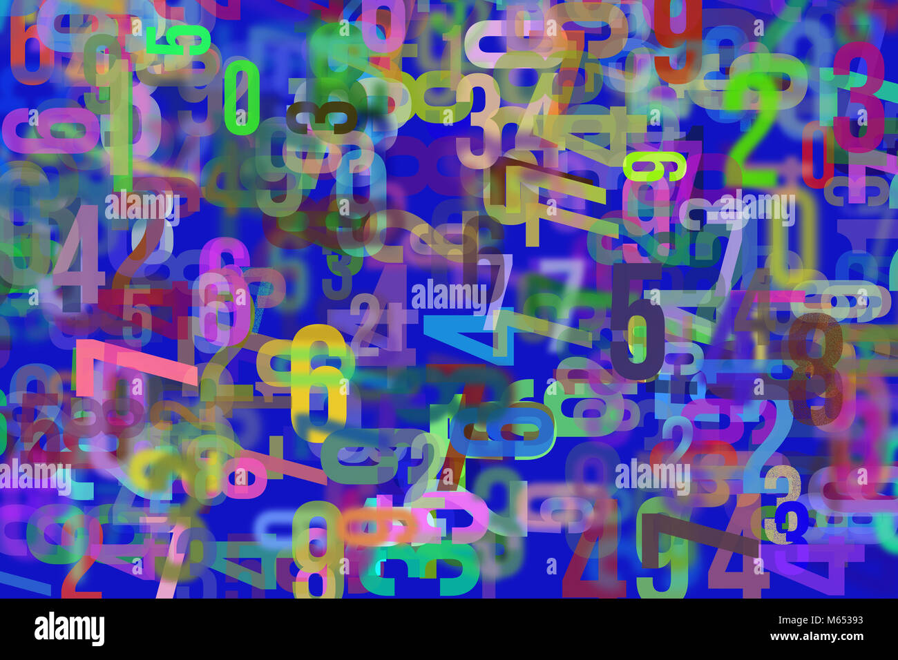 Colorful & blur number from 0 to 9, word cloud for education or ...