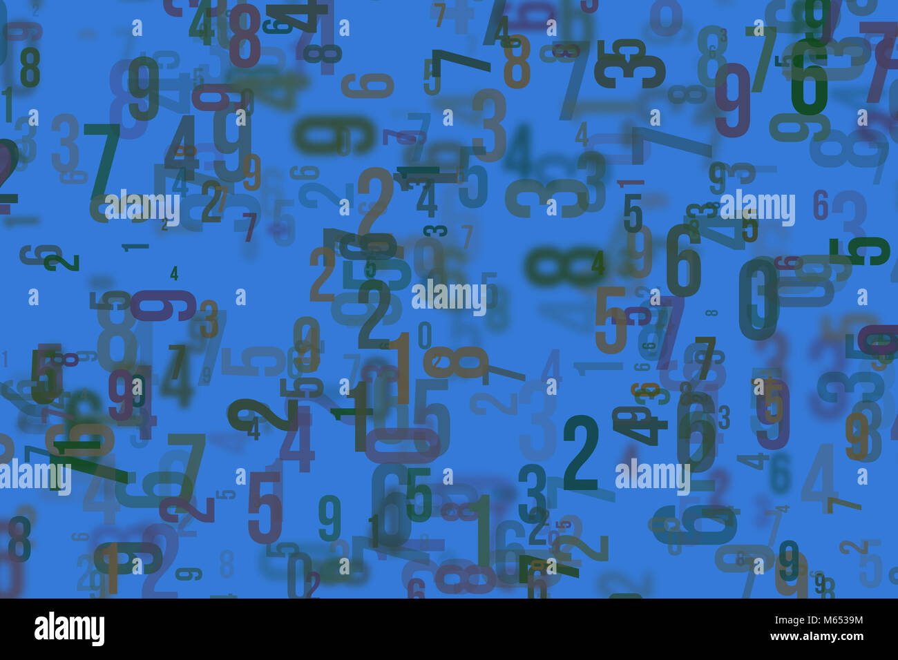 Colorful & blur number from 0 to 9, word cloud for education or ...