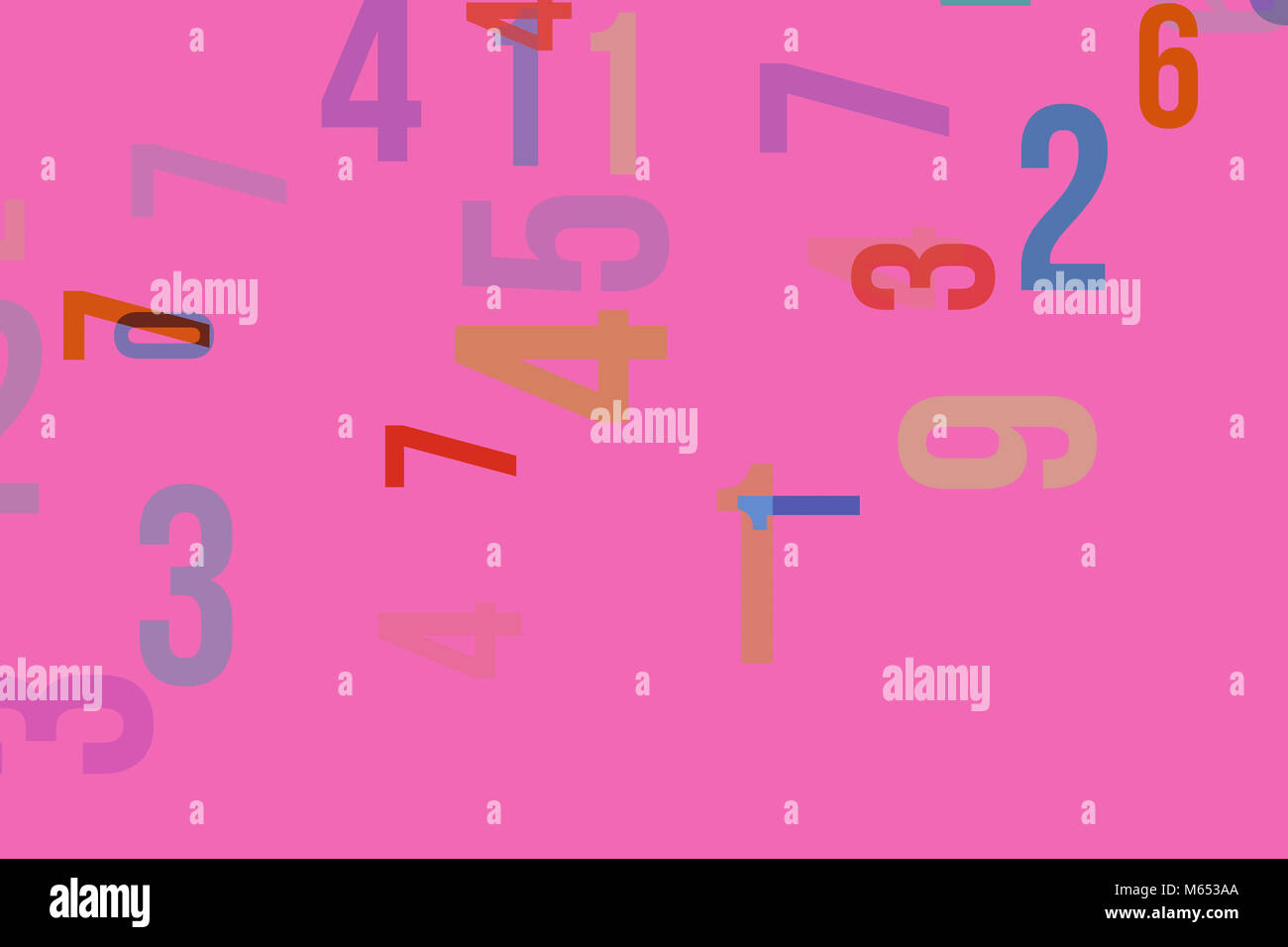 Colorful & blur number from 0 to 9, word cloud for education or ...