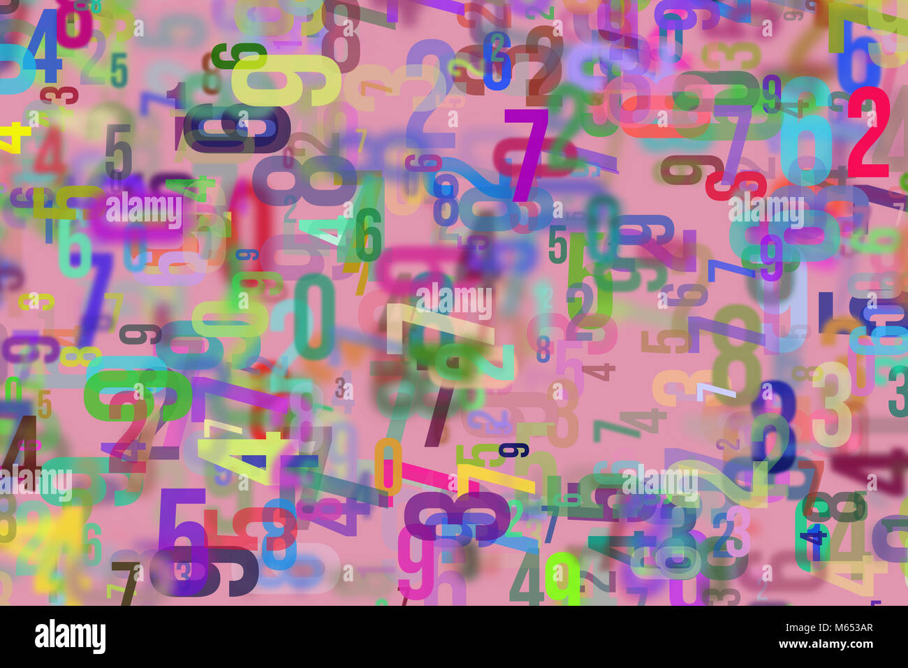 Colorful & blur number from 0 to 9, word cloud for education or ...