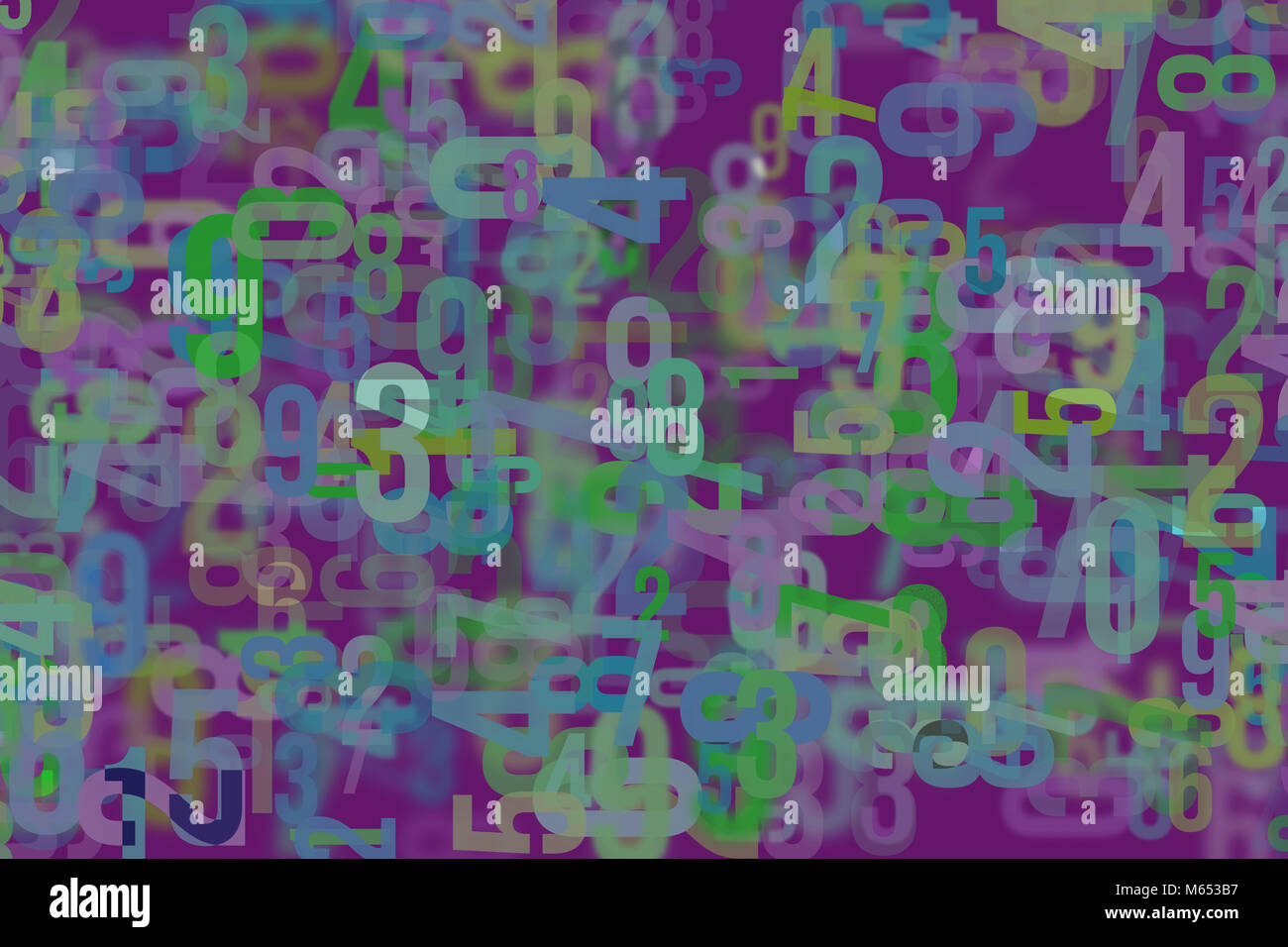 Colorful & blur number from 0 to 9, word cloud for education or ...