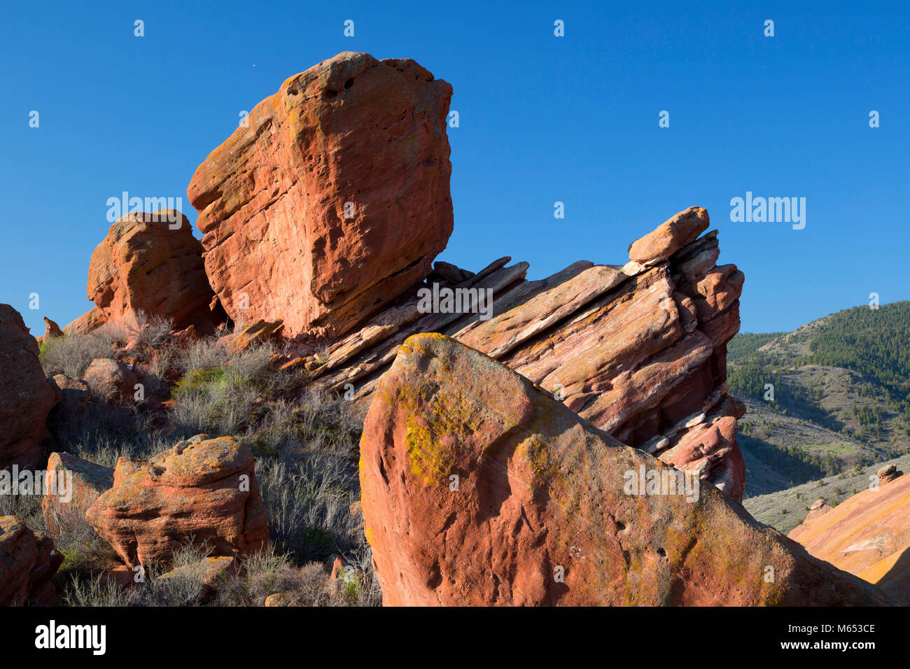 Red rocks, Red Rocks Park, Jefferson County, Colorado Stock Photo - Alamy