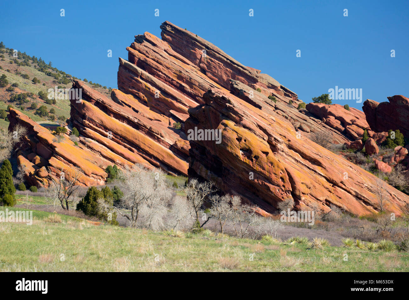 Red rocks, Red Rocks Park, Jefferson County, Colorado Stock Photo - Alamy