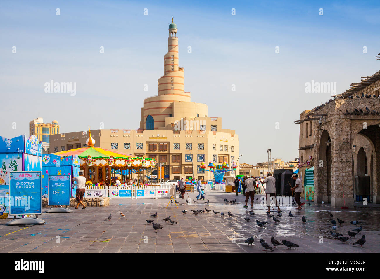 Spiral Mosque, Doha, Katar Stock Photo - Alamy