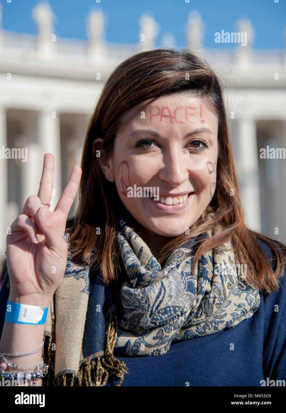 Angelus noon prayer in St. Peter's Square at the Vatican Featuring ...