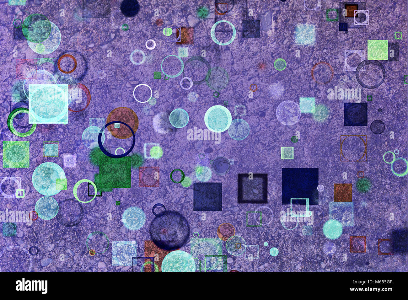 Random circle, square & rectangle shape, digital generative art for ...