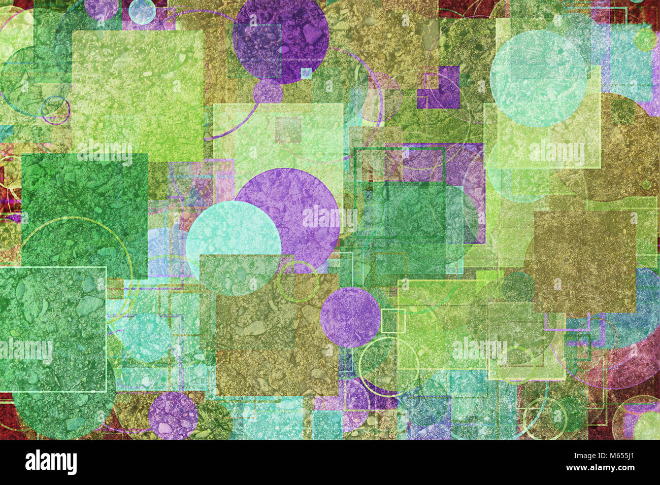 Random circle, square & rectangle shape, digital generative art for ...