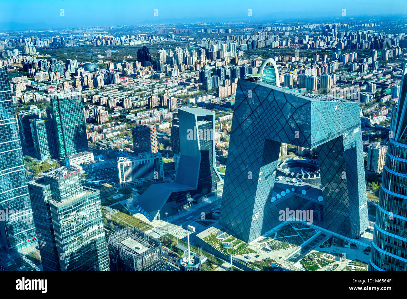 CCTV Building World Trade Center Towers Guamao District Beijing China ...