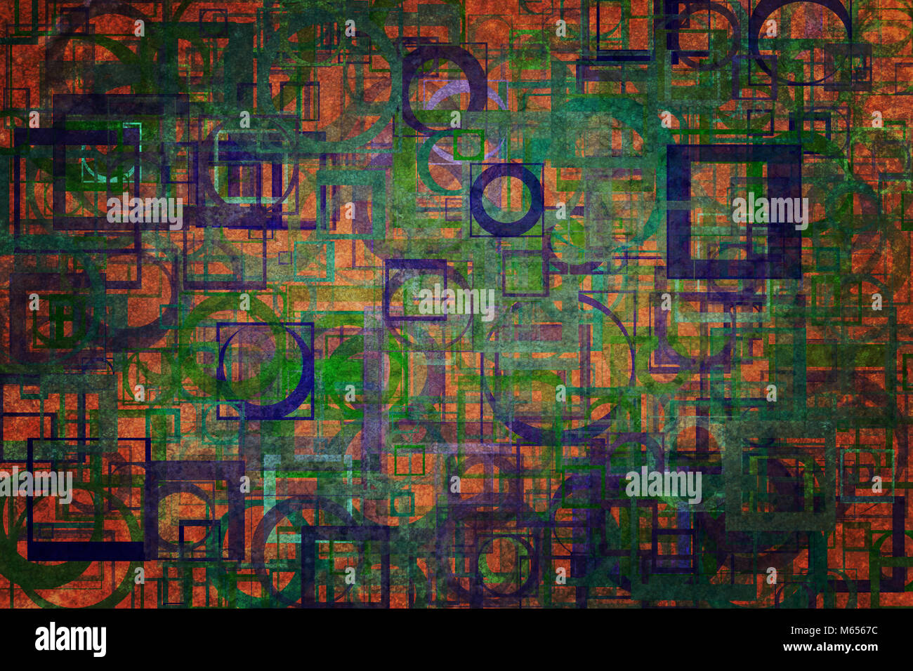 Random square shape, digital generative art for design texture ...