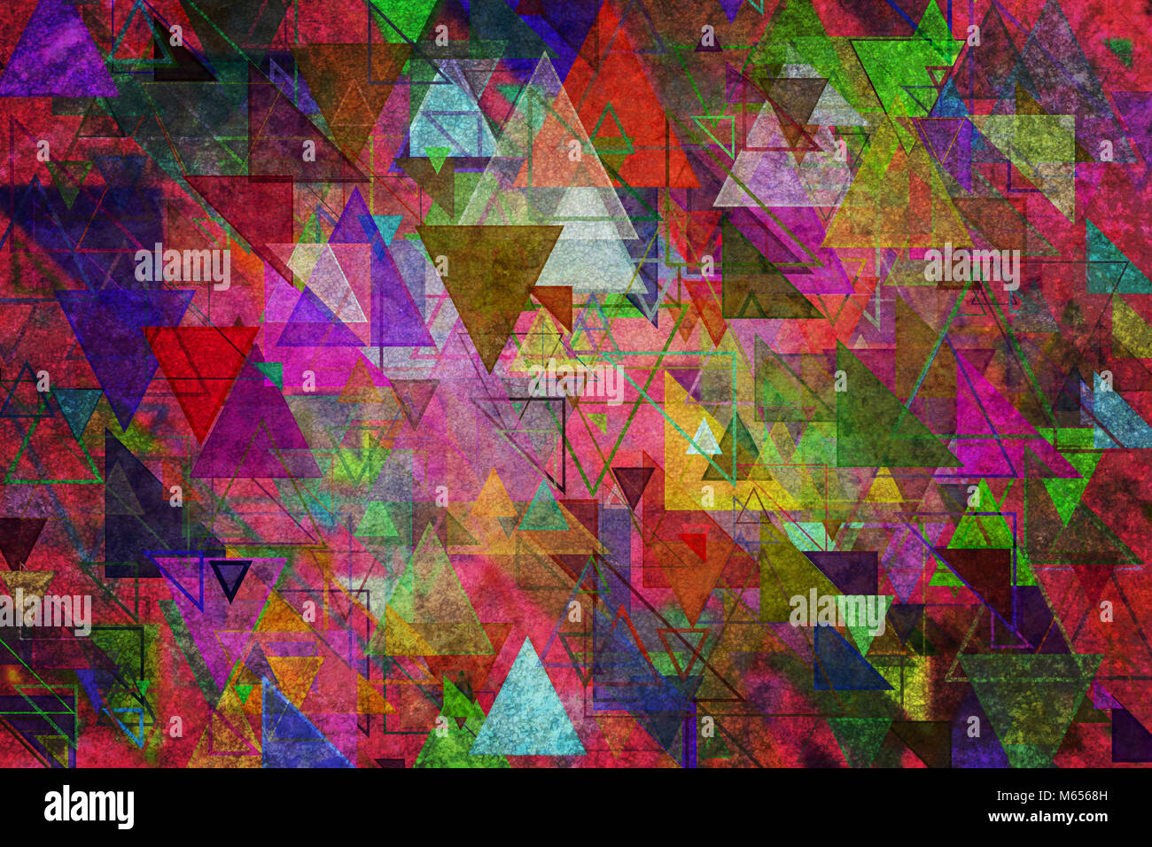Random triangle shape, digital generative art for design texture ...