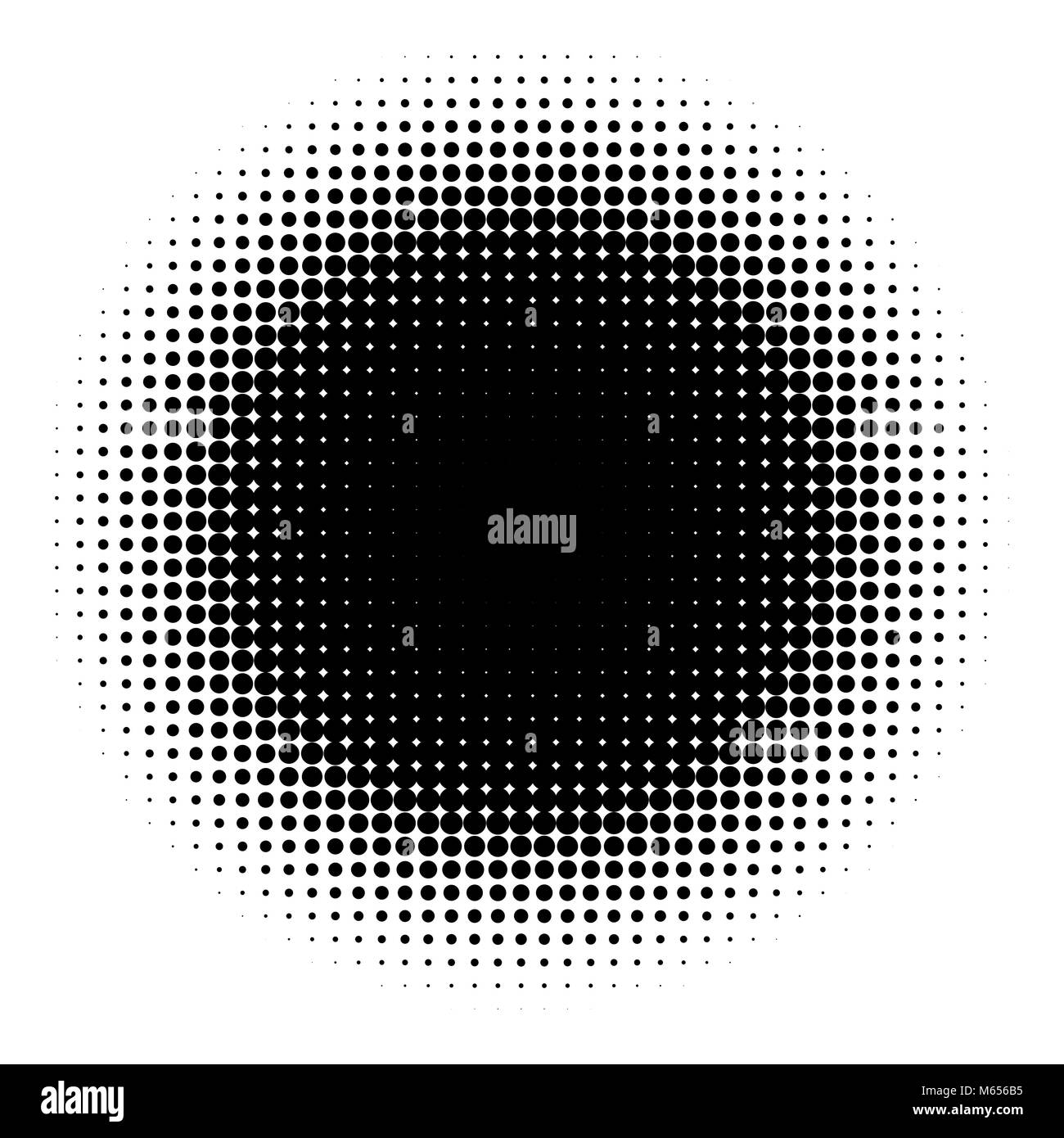 Halftone element isolated on white background. Circular halftone ...