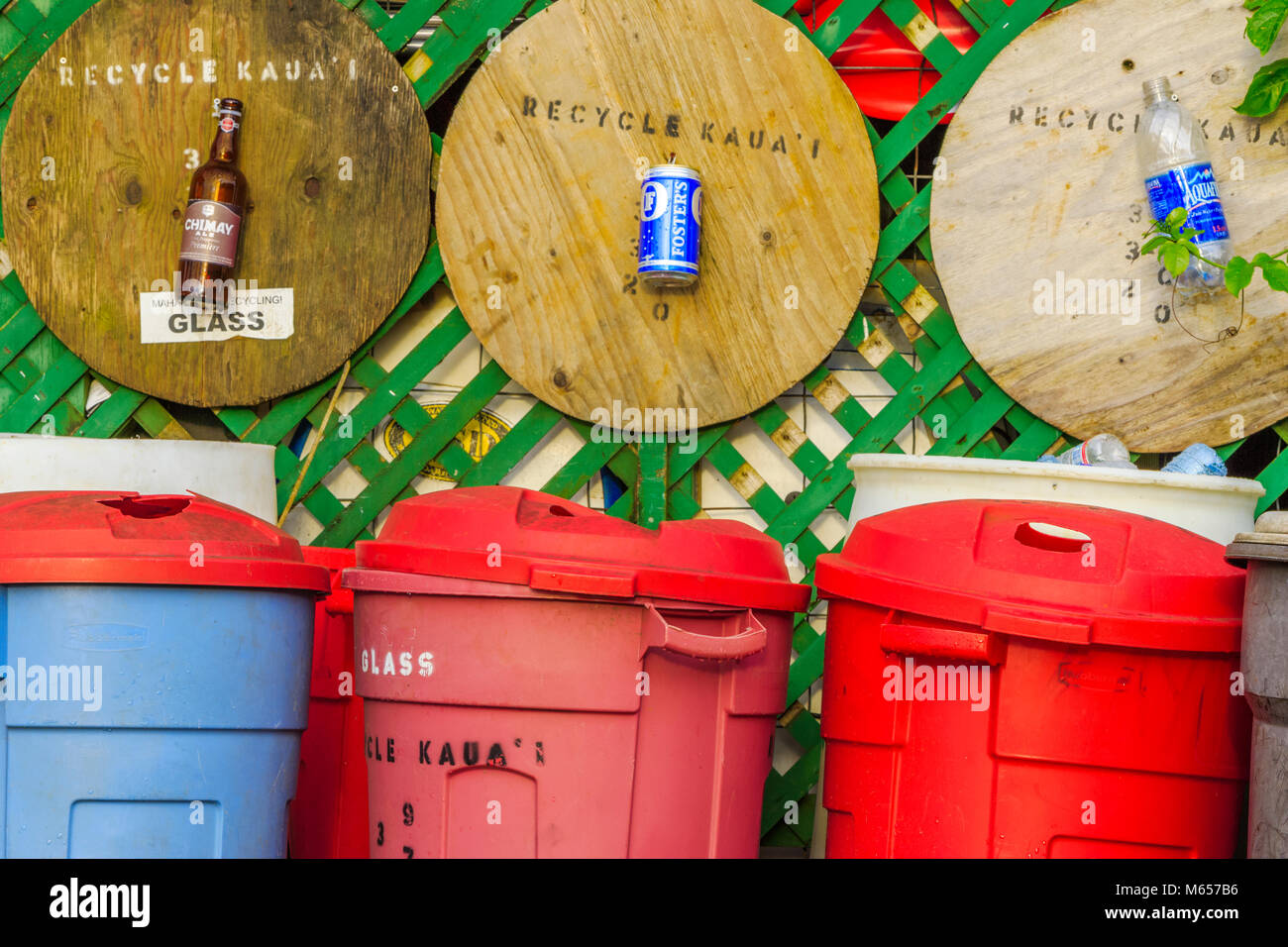 Recycling on Kauai, Hawaii Stock Photo - Alamy
