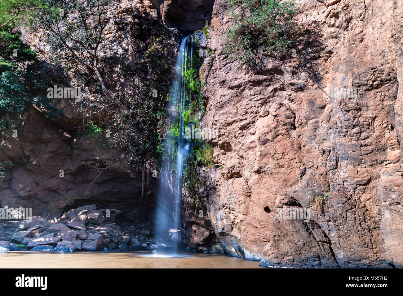 Beautiful waterfall in savanna Stock Photo - Alamy