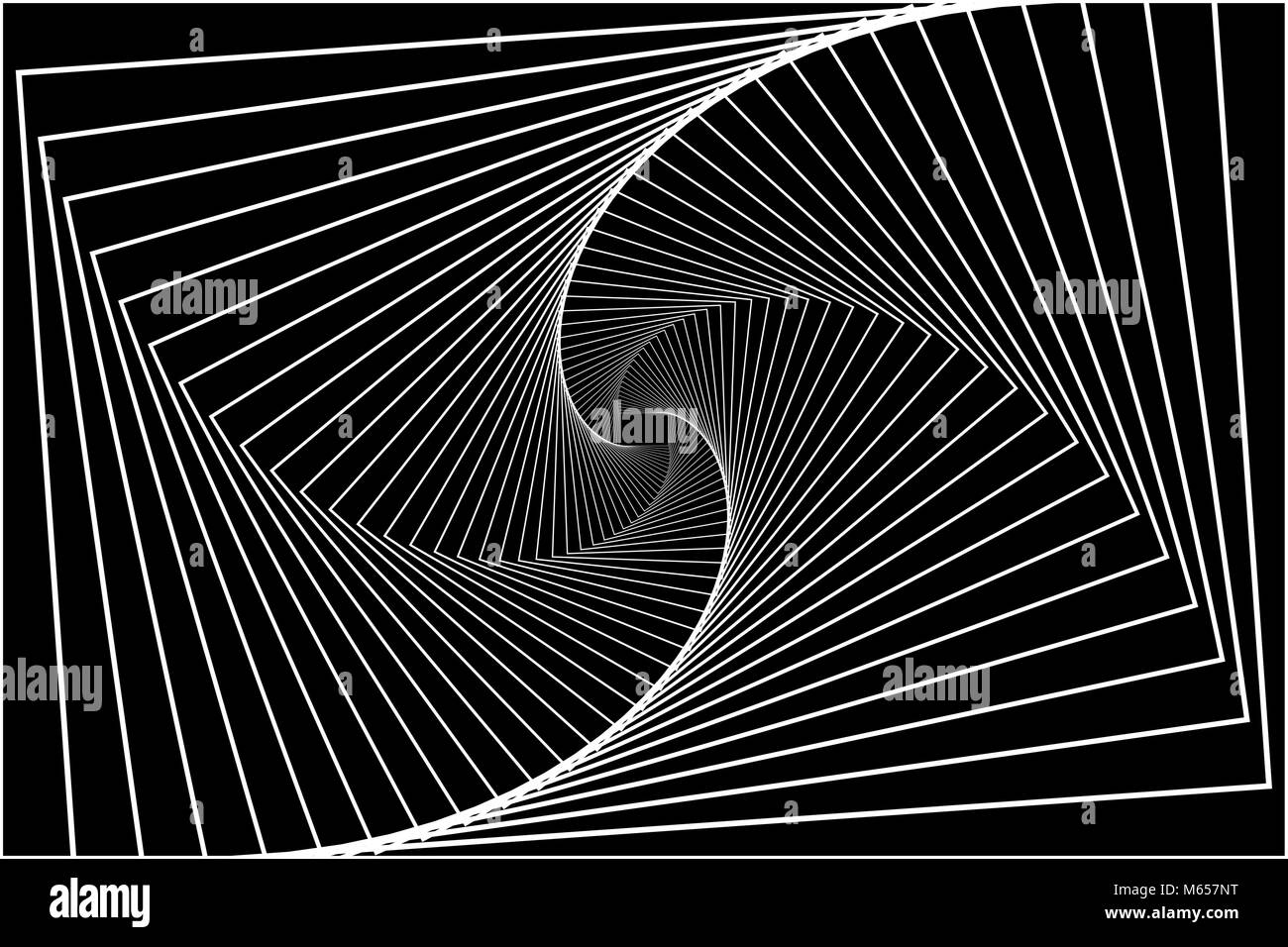 Rotating concentric rectangle, Square optical illusion pattern - black ...