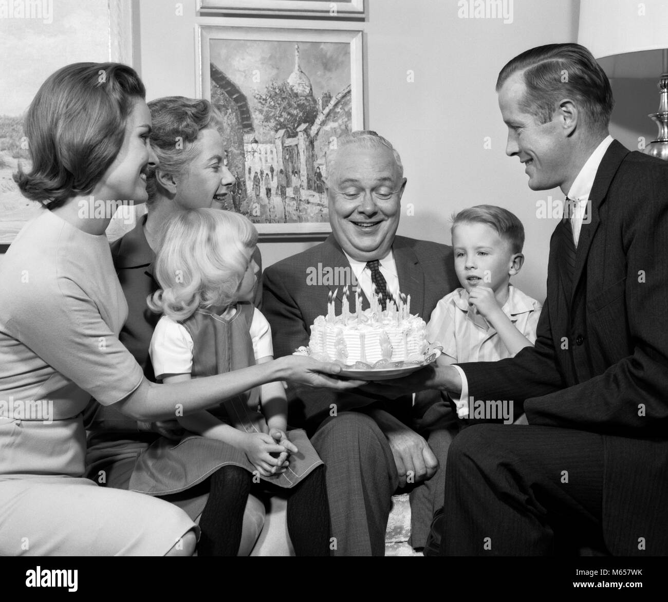 Mature birthday Black and White Stock Photos & Images - Alamy
