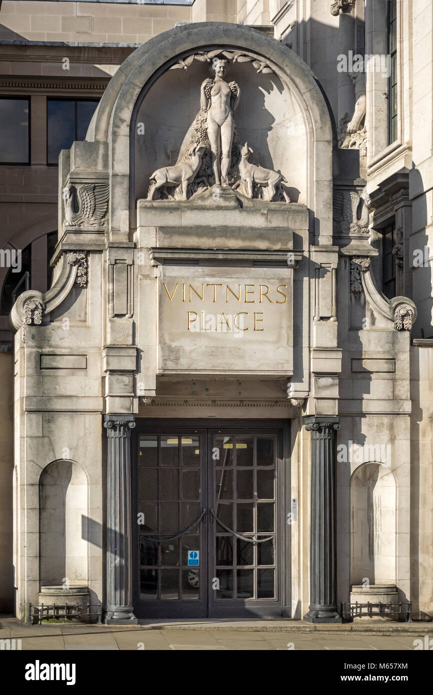 LONDON, UK: Vintners Place - an office building in the City of London ...
