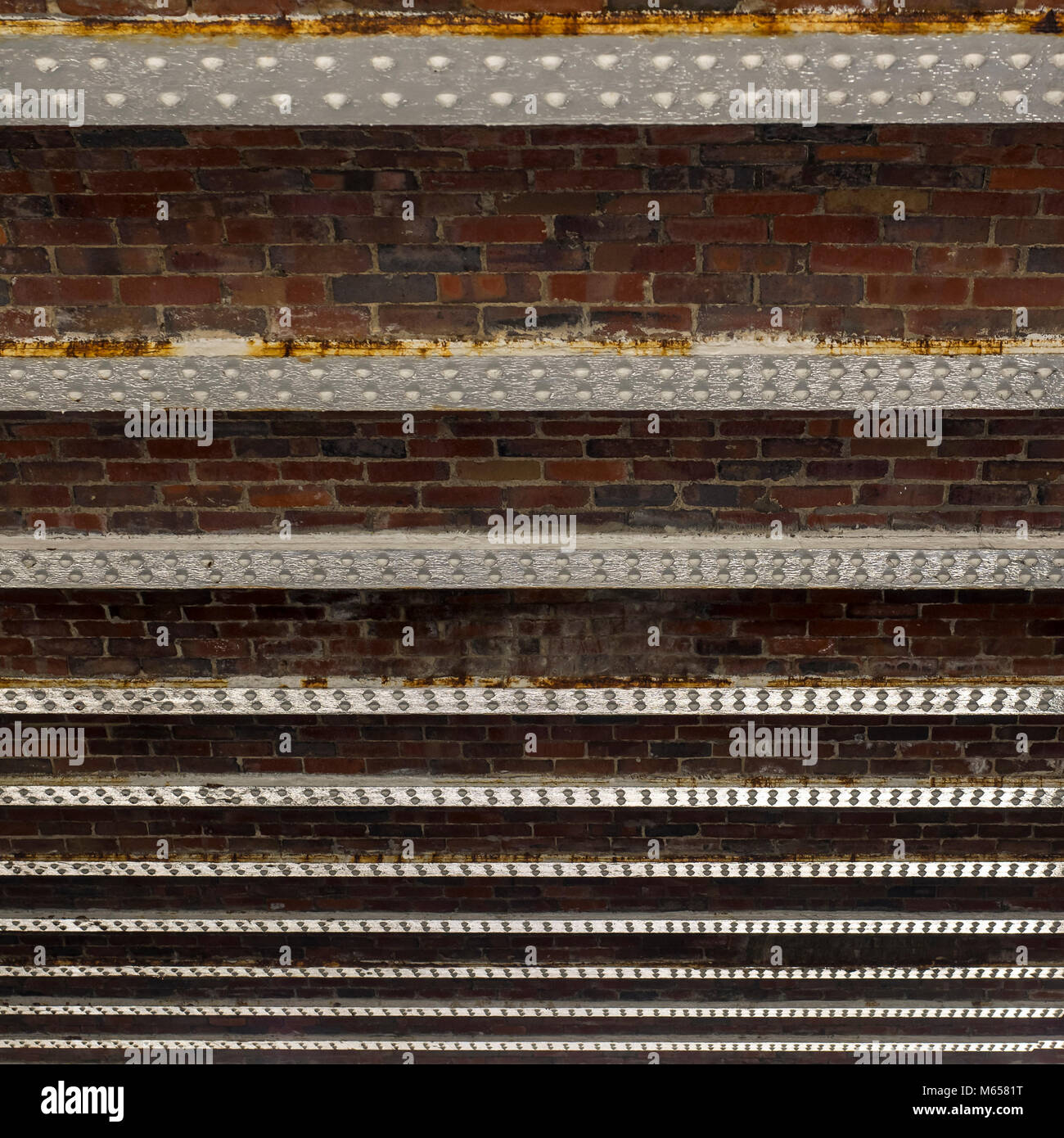 BACKGROUND TEXTURE - Victorian iron girders with rivets used for a ...
