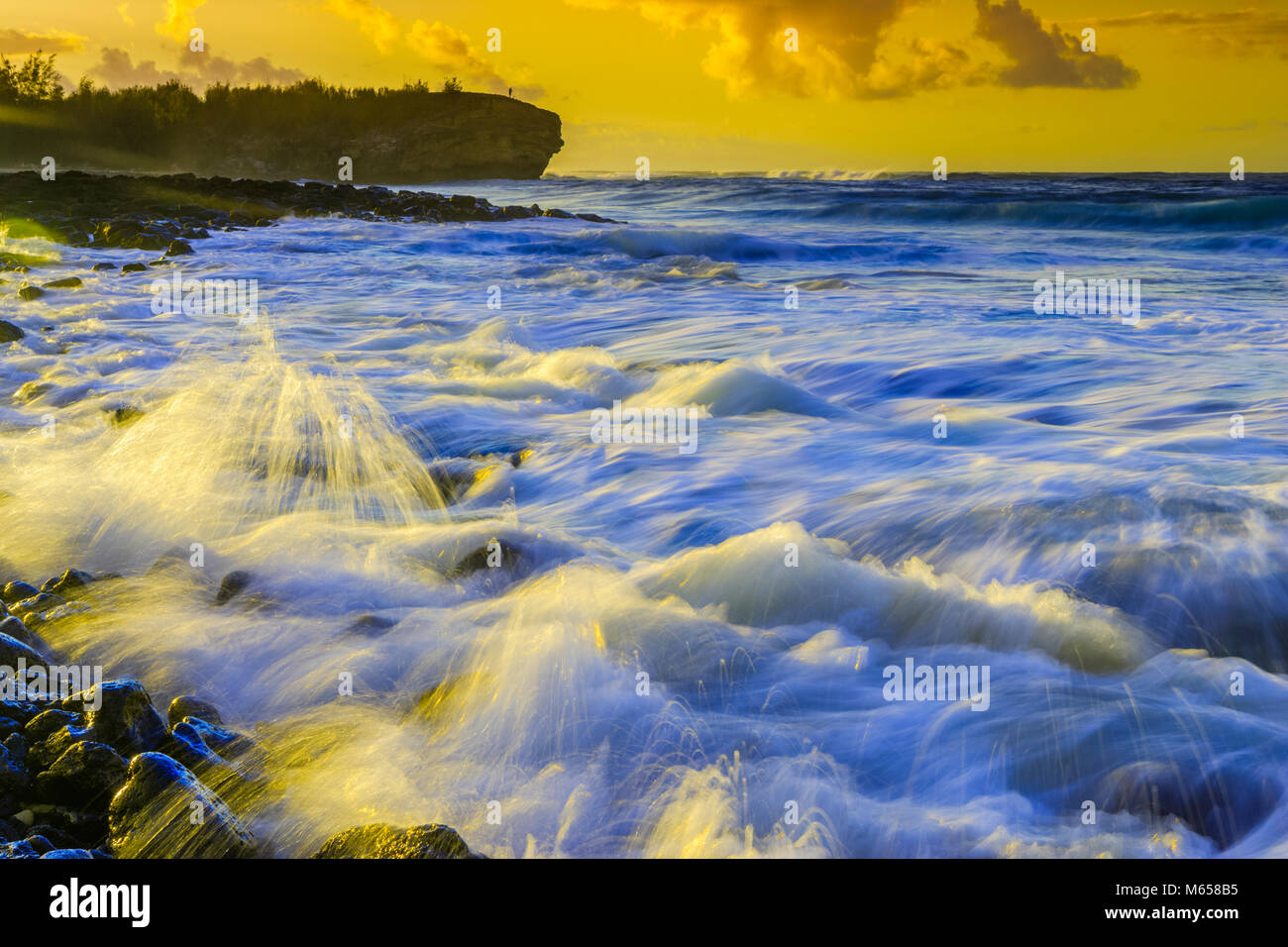 Makawehi Point on Kauai, Hawaii Stock Photo - Alamy