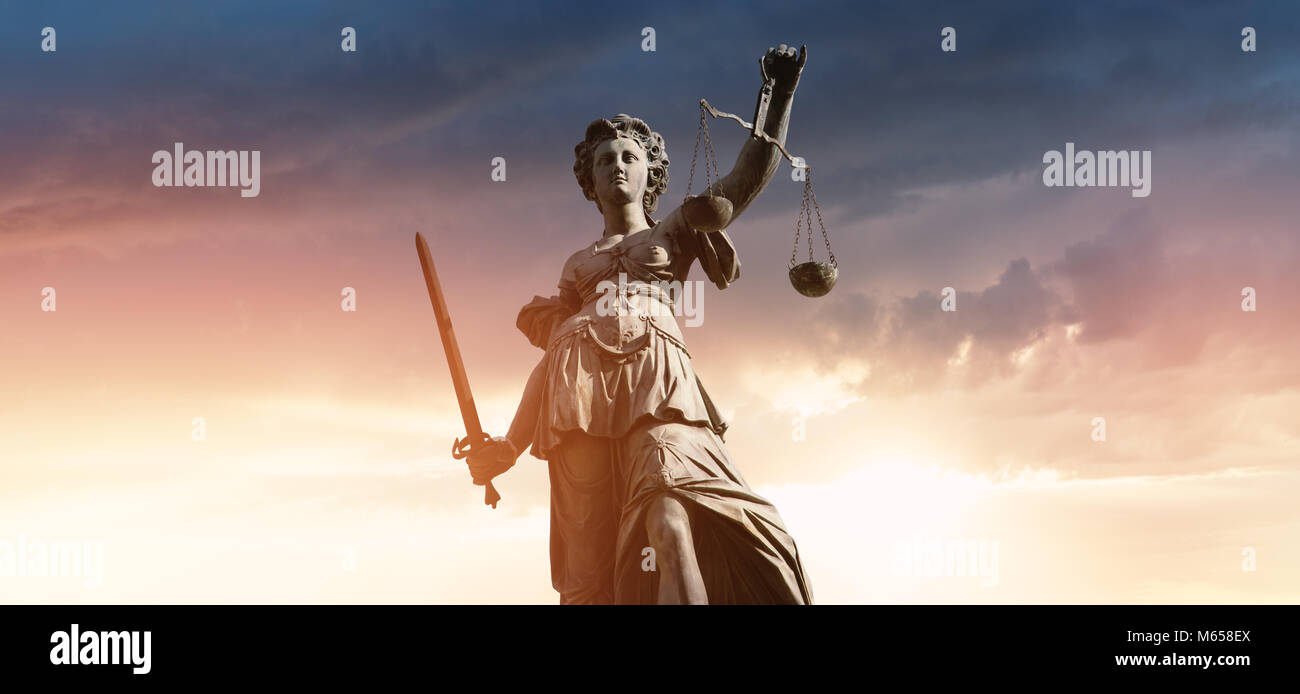 Justitia personification hi-res stock photography and images - Alamy