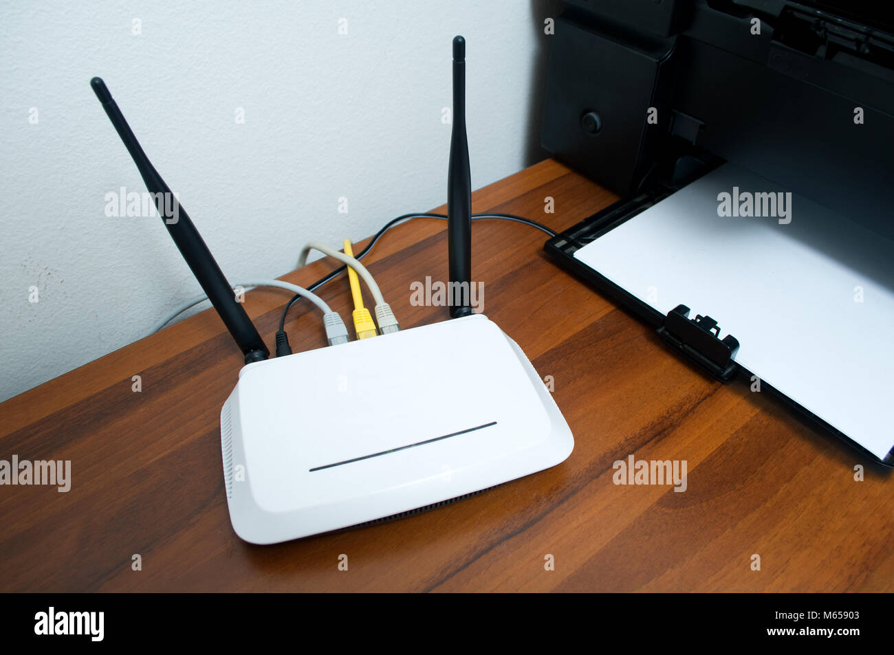 Gray modem on a white background Stock Photo - Alamy