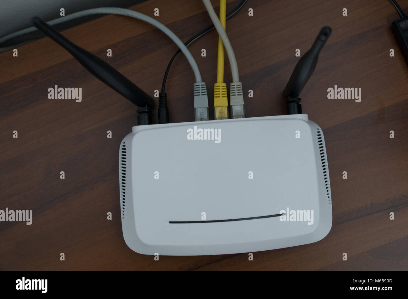 Gray modem on a white background Stock Photo - Alamy