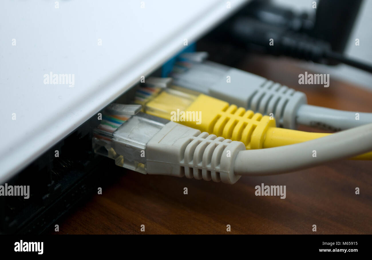 Gray modem on a white background Stock Photo - Alamy