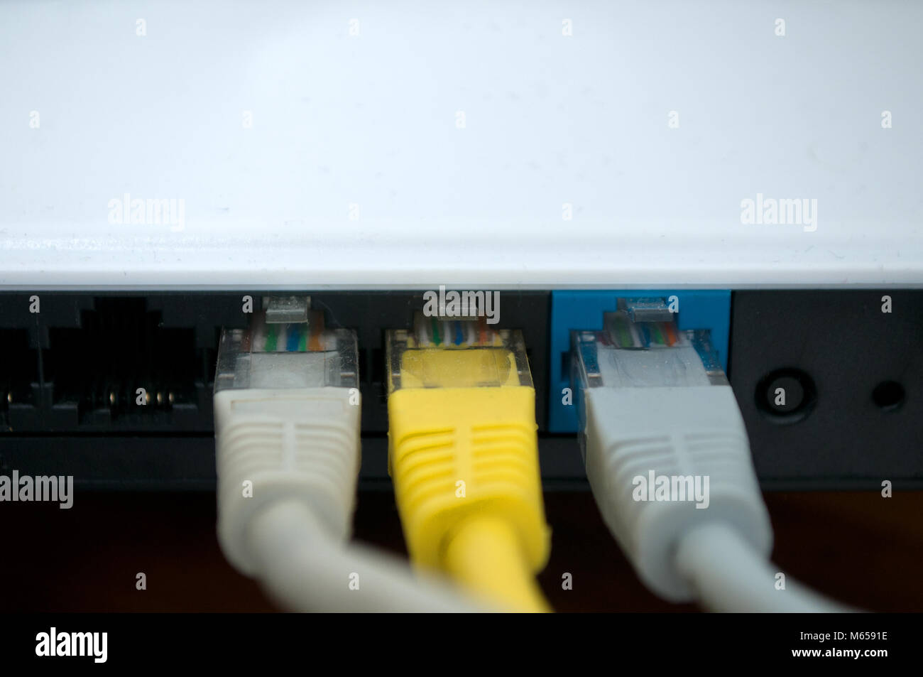 Gray modem on a white background Stock Photo - Alamy