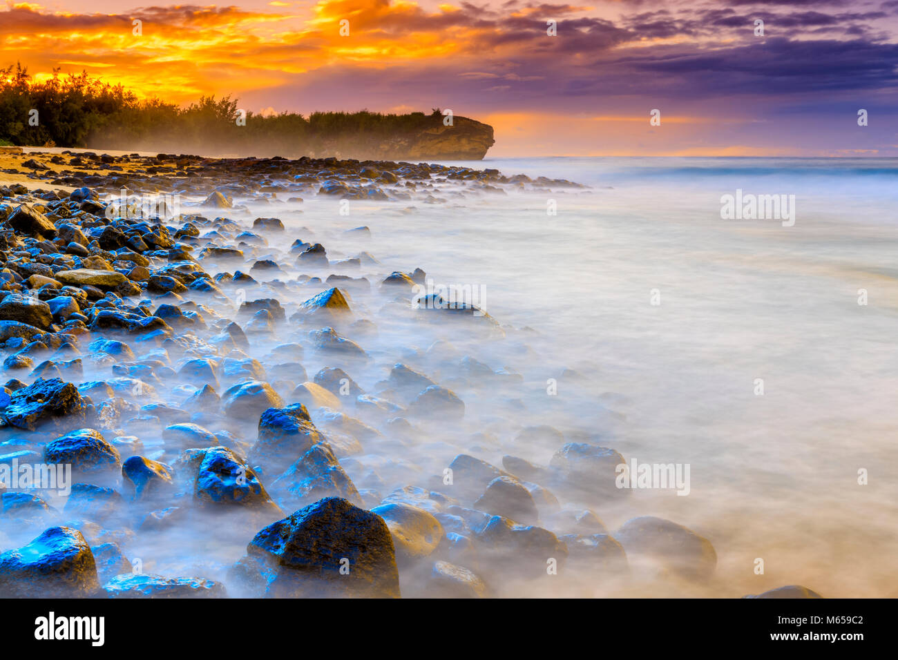 Makawehi Point on Kauai, Hawaii Stock Photo - Alamy