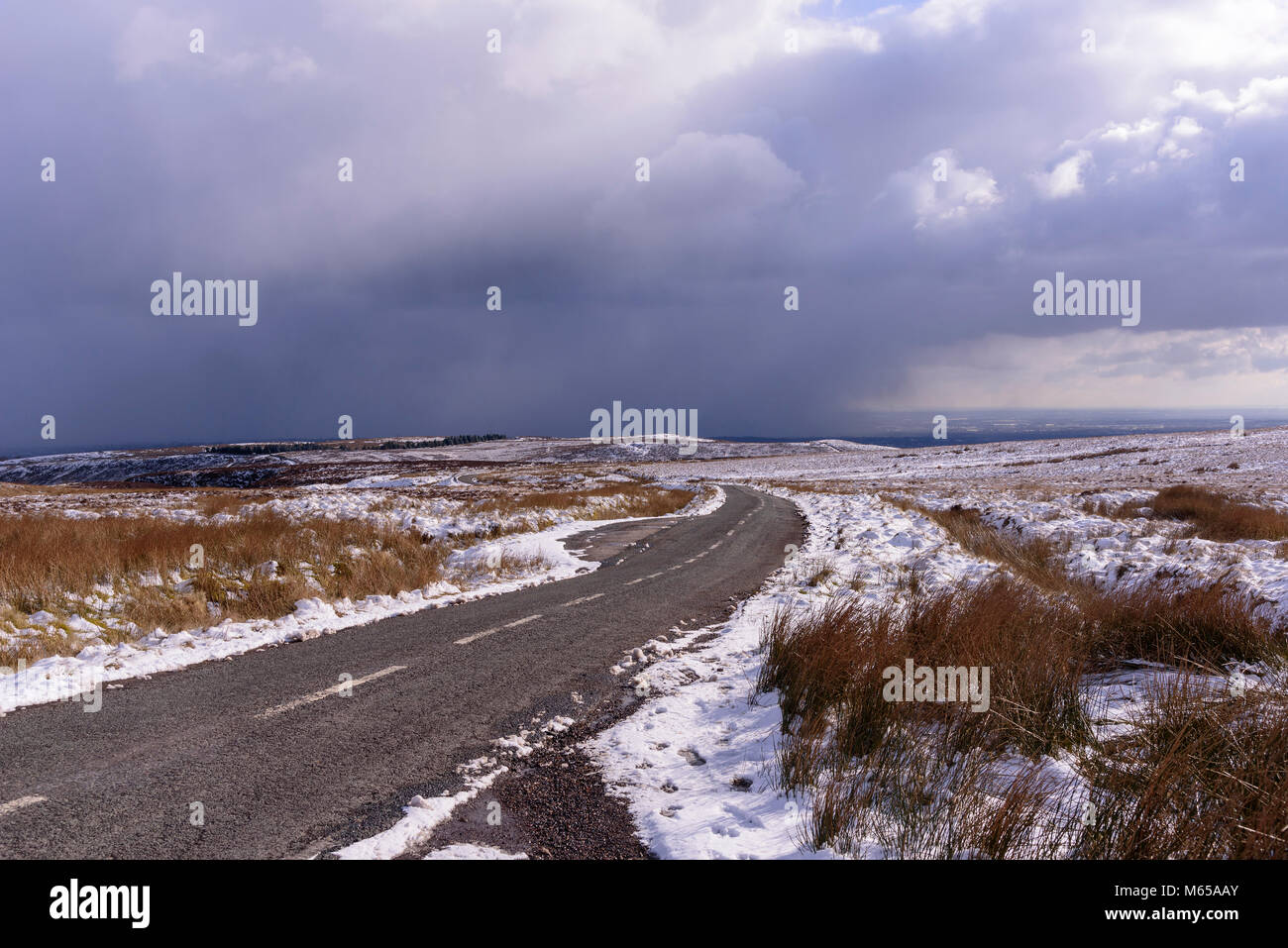Snow winter day snowscene. Winter Hill Stock Photo - Alamy