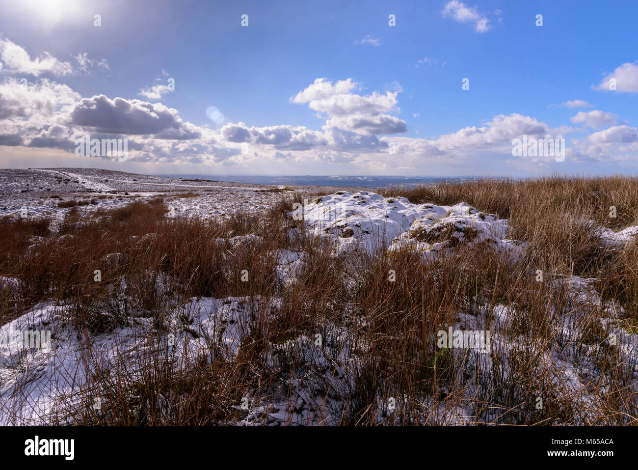 Snow winter day snowscene. Winter Hill Stock Photo - Alamy