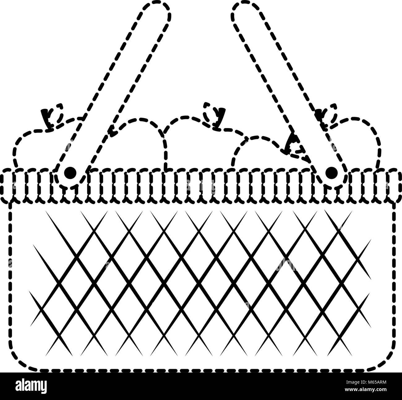 picnic basket with apples vector illustration design Stock Vector Image ...