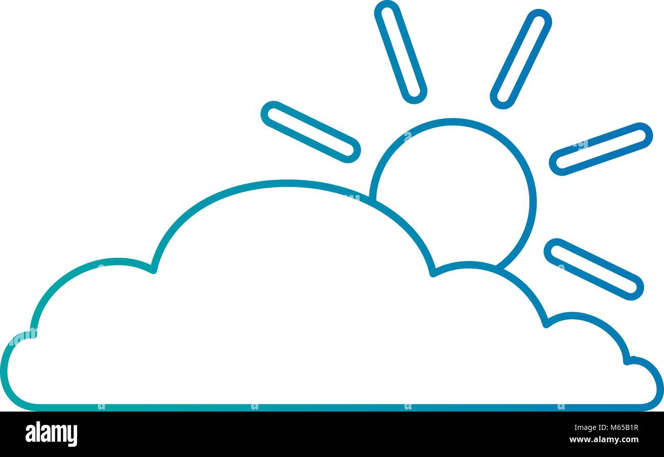 cloud sky with sun vector illustration design Stock Vector Image & Art ...