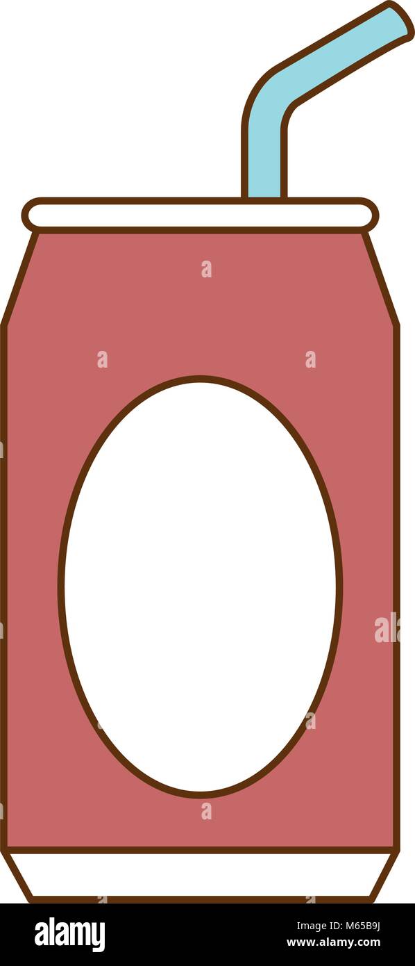 soda can with straw vector illustration design Stock Vector Image & Art ...