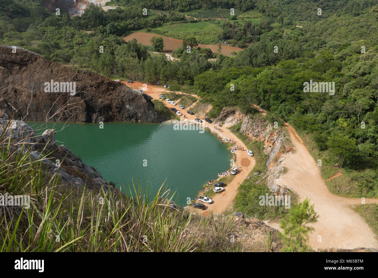 Blue Lagoon, old quarry in Campo Magro Parana Brazil Stock Photo - Alamy