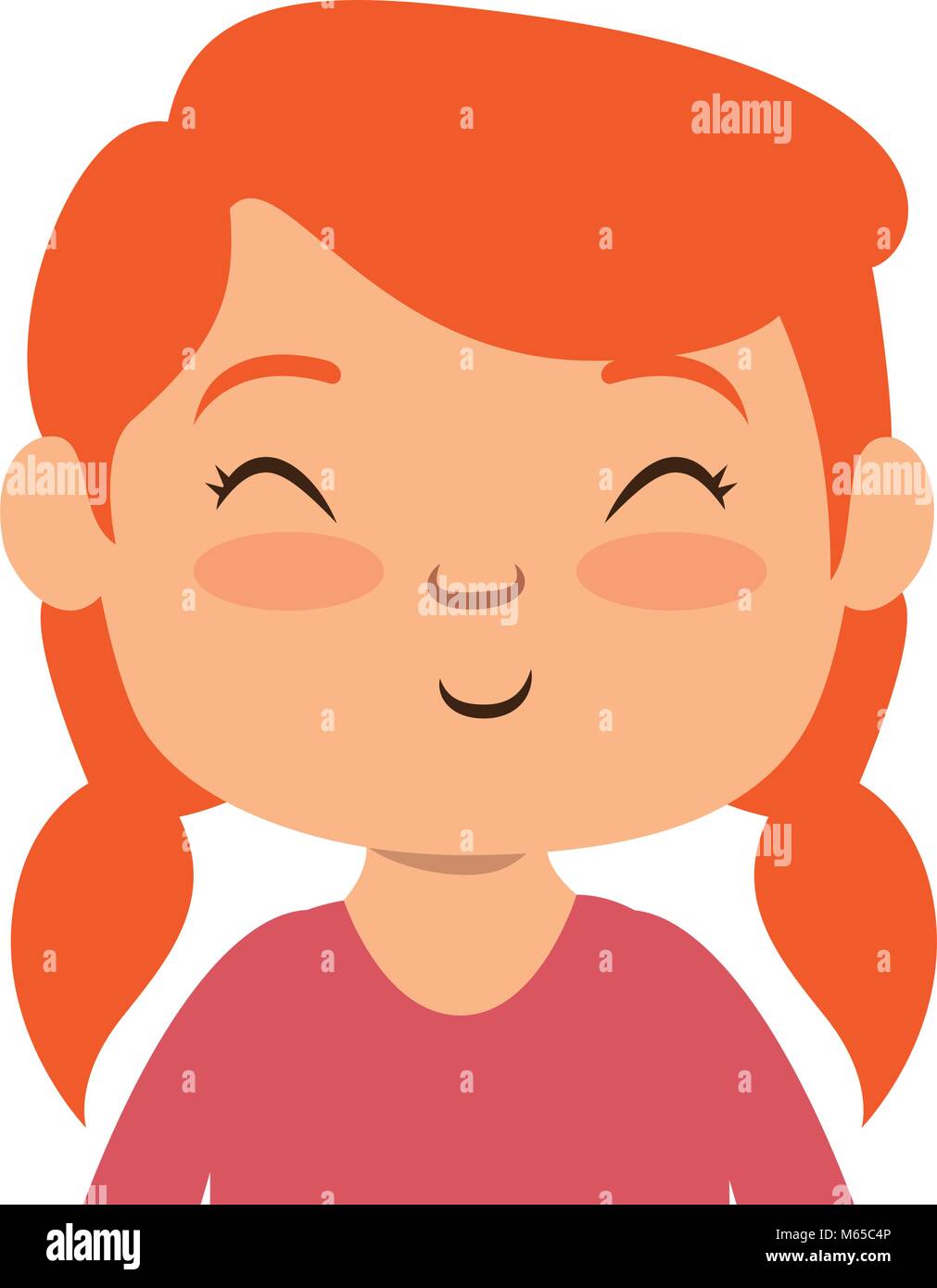 little girl avatar character vector illustration design Stock Vector ...