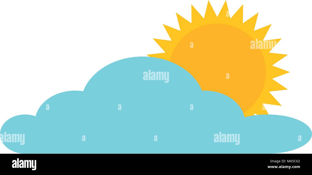 cloud sky with sun vector illustration design Stock Vector Image & Art ...