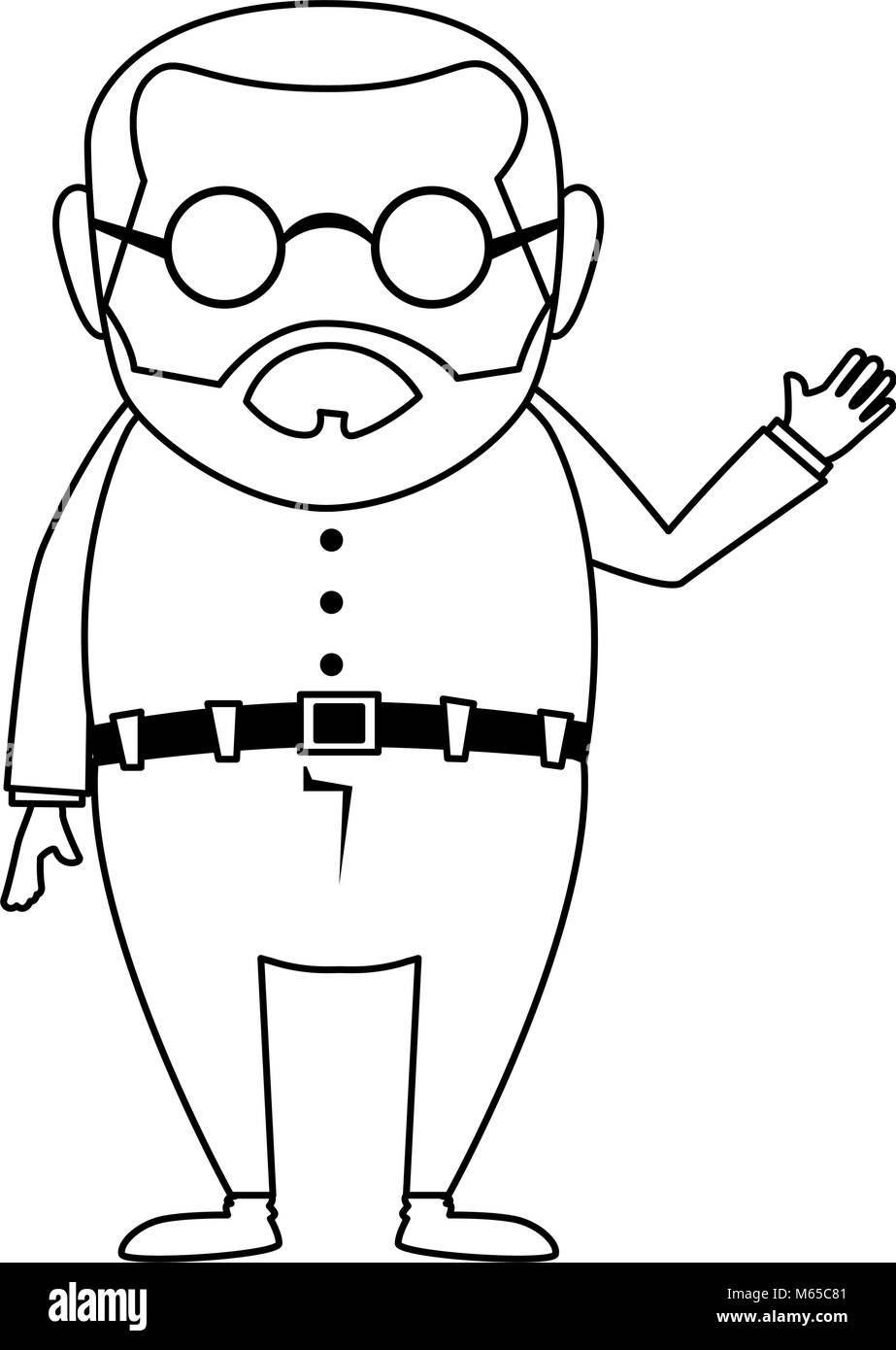 cute grandfather avatar character vector illustration design Stock ...