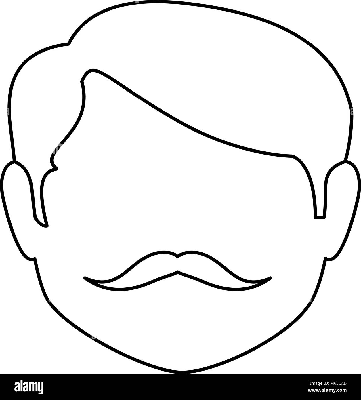 cute grandfather head avatar character vector illustration design Stock ...