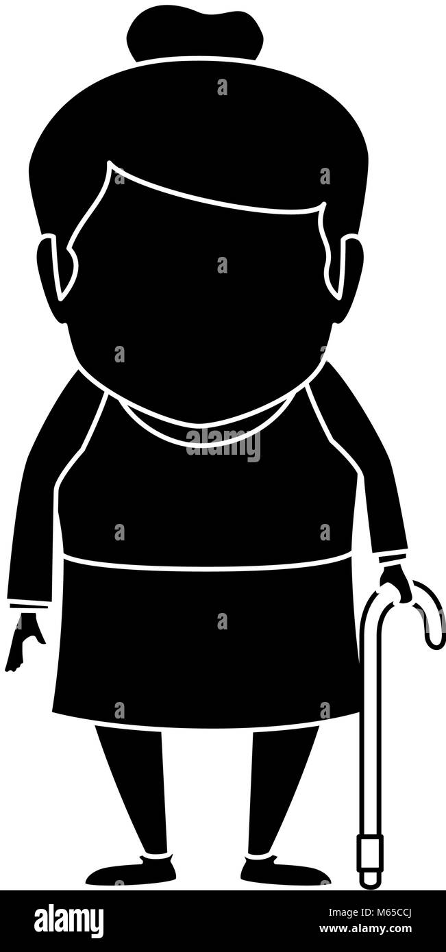cute grandmother avatar character vector illustration design Stock ...