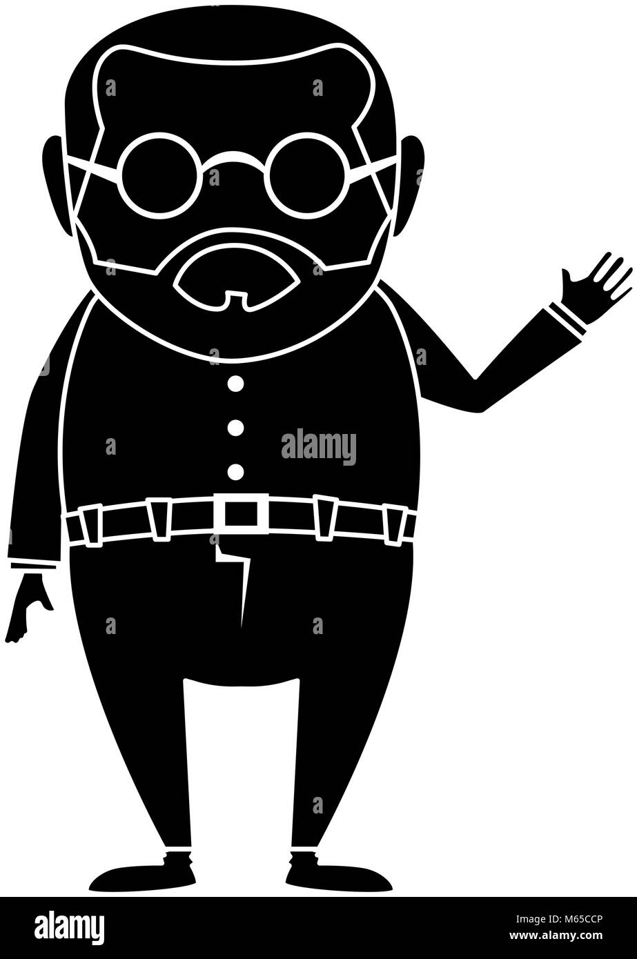 cute grandfather avatar character vector illustration design Stock ...