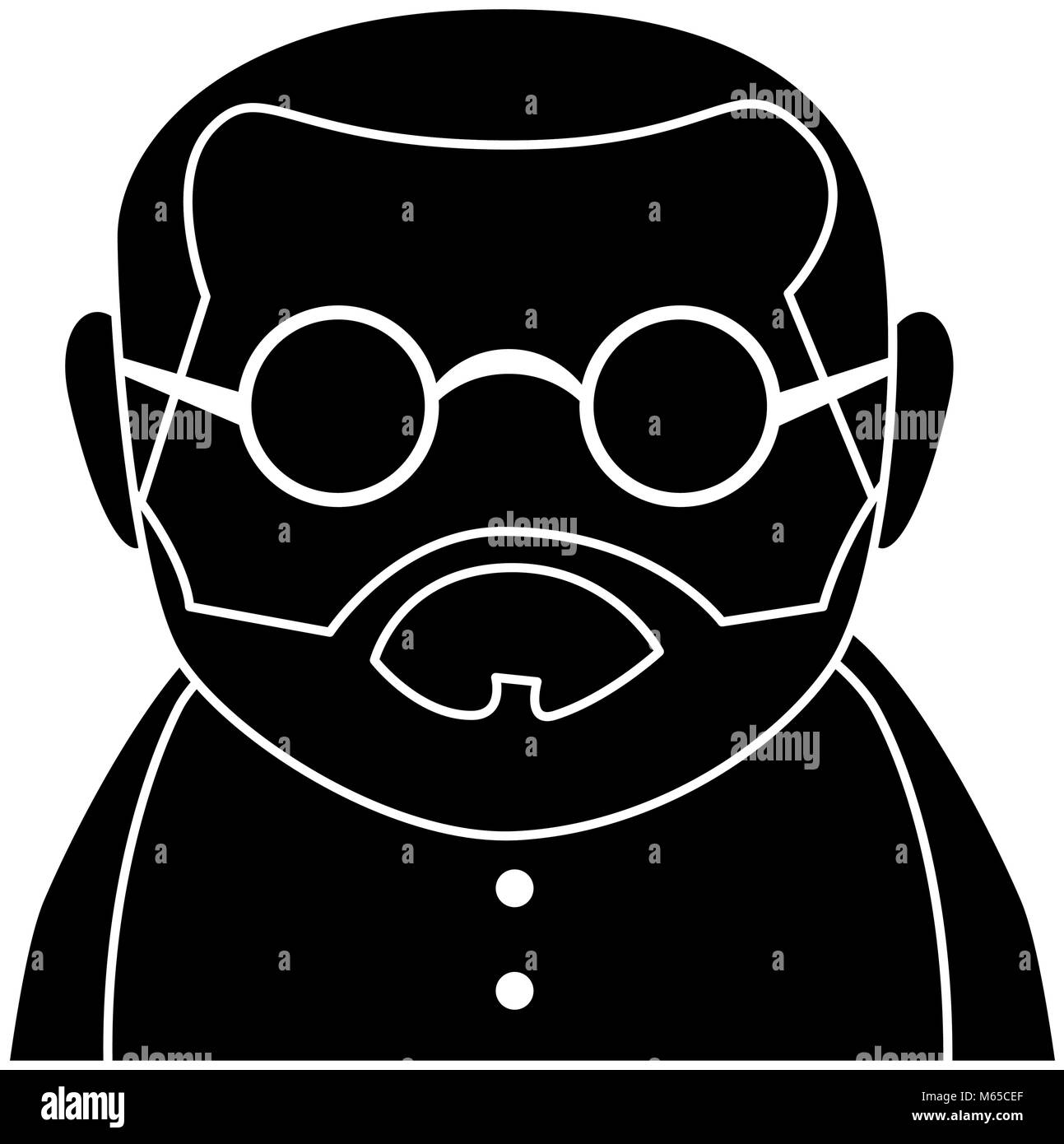 cute grandfather avatar character vector illustration design Stock ...